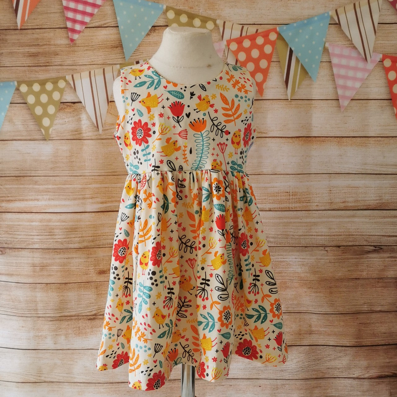 Girls & Babies Back Popper Dress | Cream Chicks – Entrete Kids